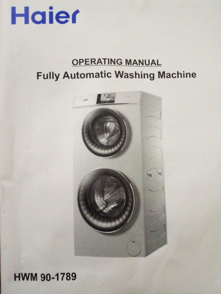 Haier HWM90-1789 Washing Machine Operating Manual | PDF