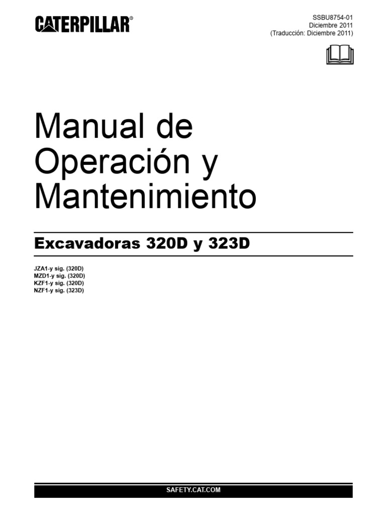 Manual de Operación y Mantenimiento: Excavadoras 320D y 323D | PDF