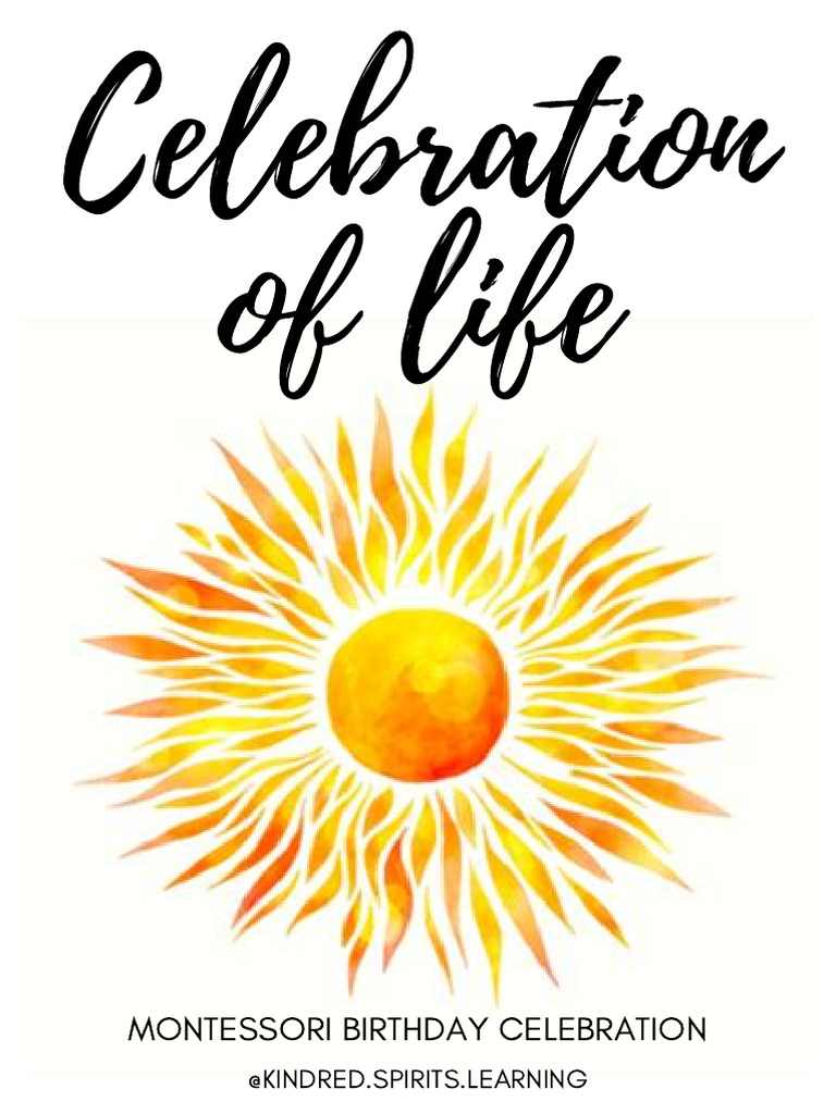 Montessori Birthday Celebration: @kindred - Spirits.Learning | PDF