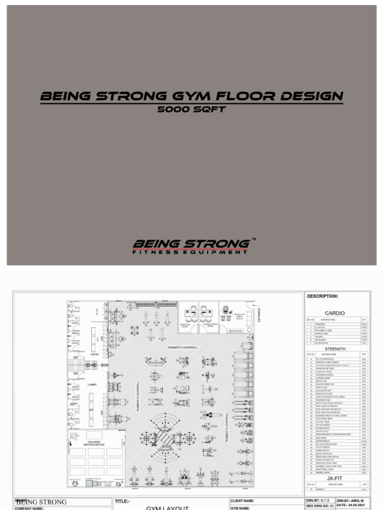 5000 SQFT Gym Floor Design | PDF