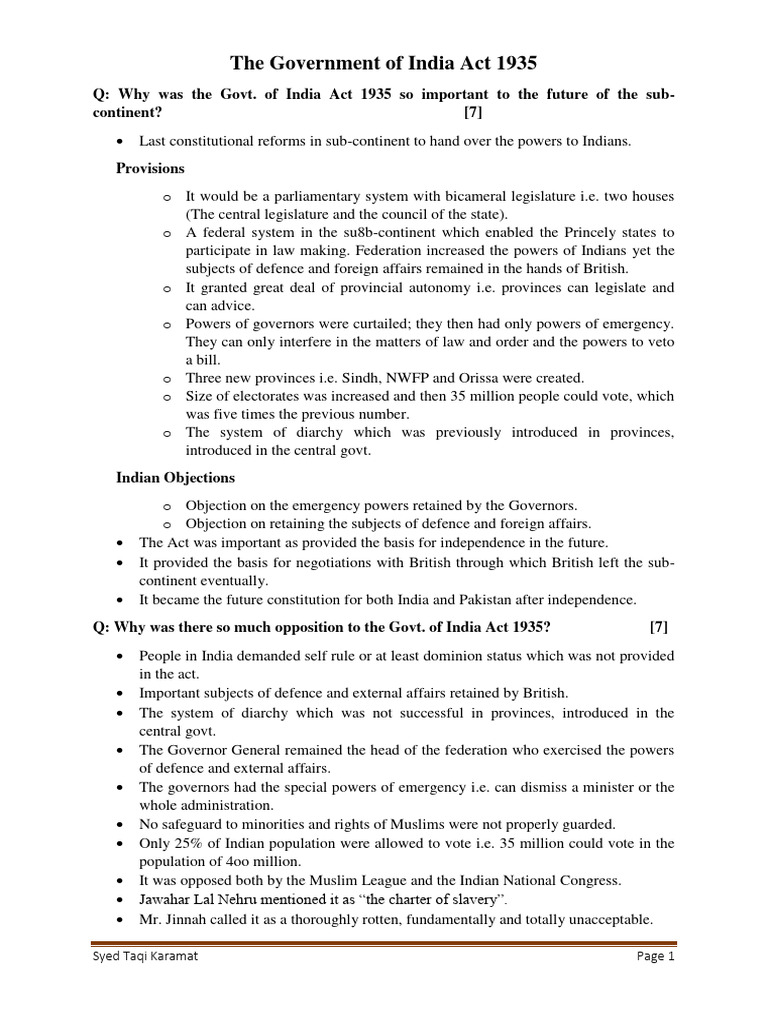 17-The Government of India Act 1935 and Elections of 1937 | PDF ...