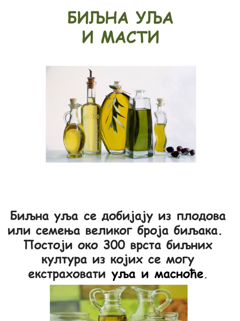Biljna Ulja i Masti SIHIP | PDF