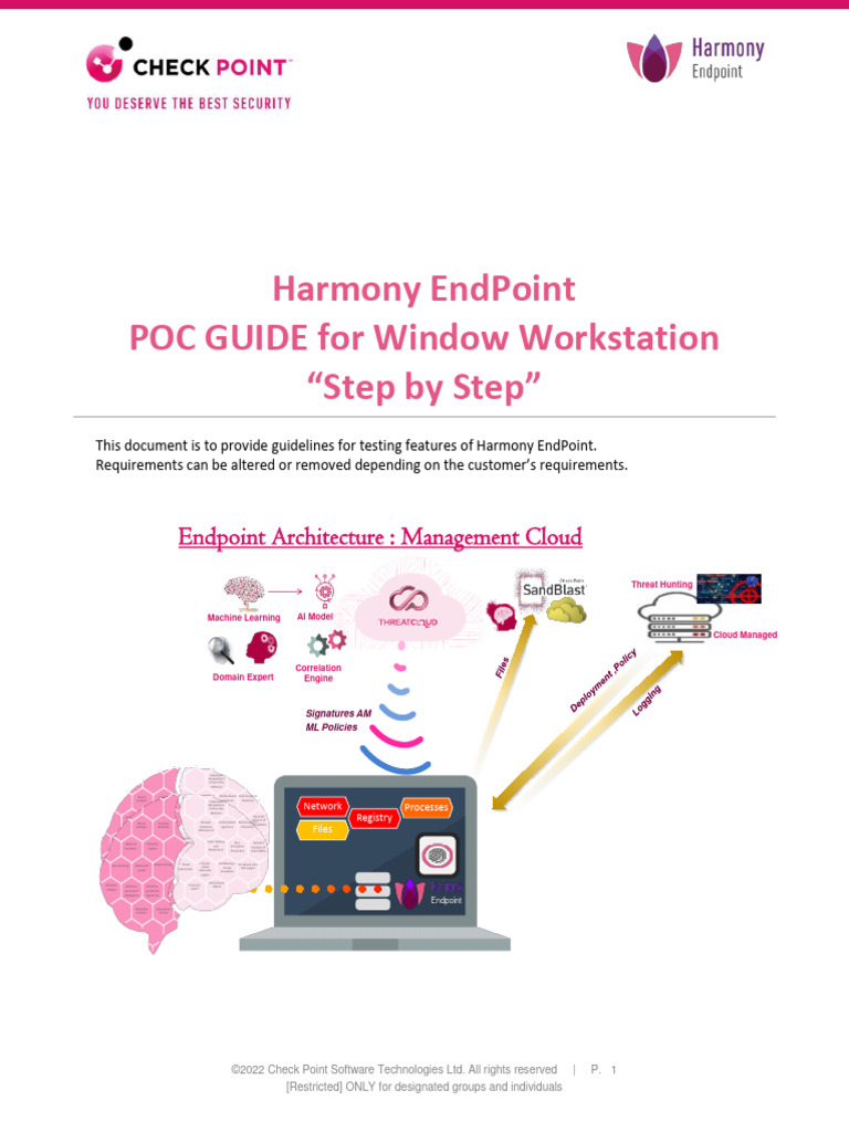 Harmony EndPoint Windows POC Guide | PDF | Malware | Cloud Computing