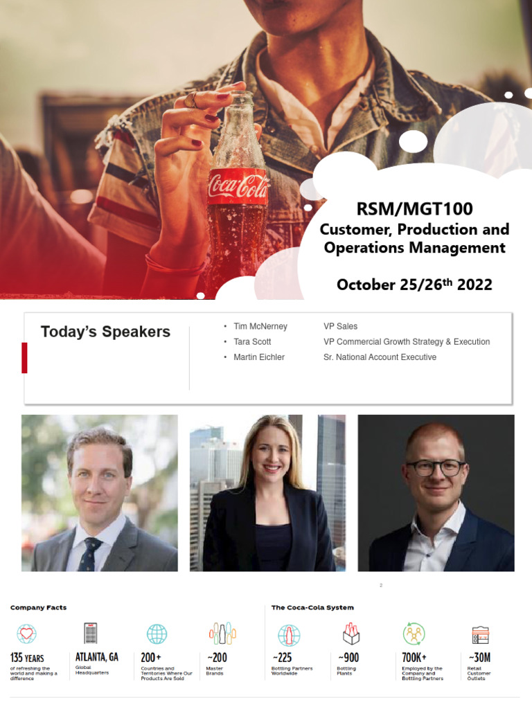 RSM100 FALL 2022 - Coke Guest Lecture | PDF | Brand | Pricing
