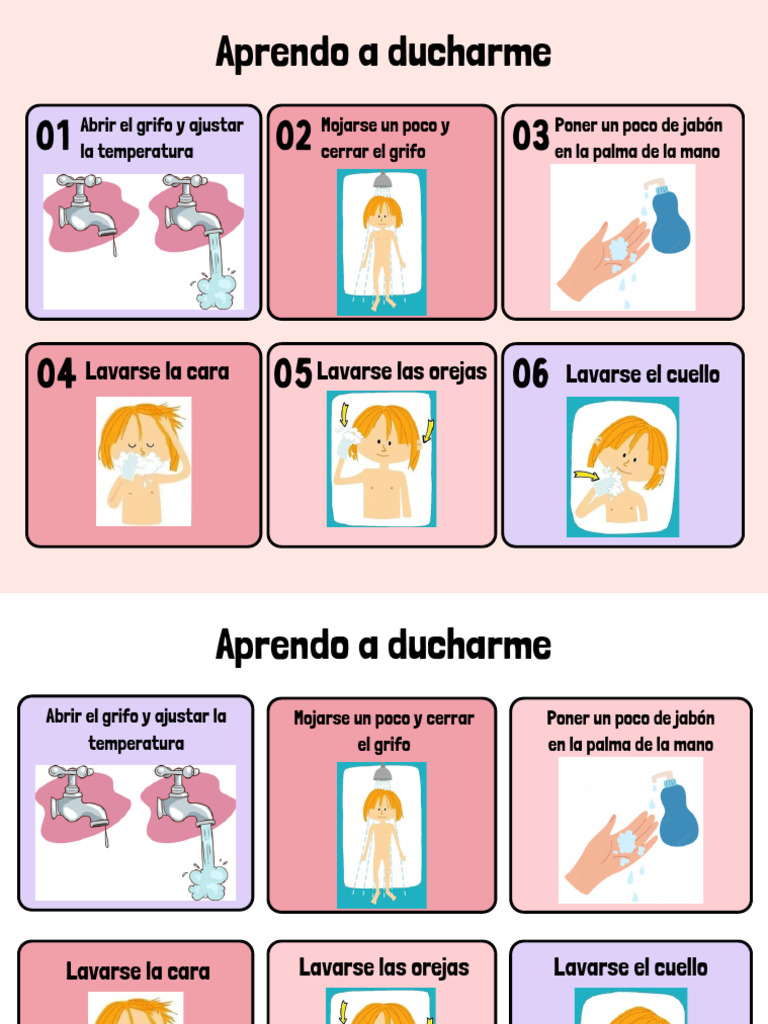 Pictograma Aprendiendo A Ducharse | PDF