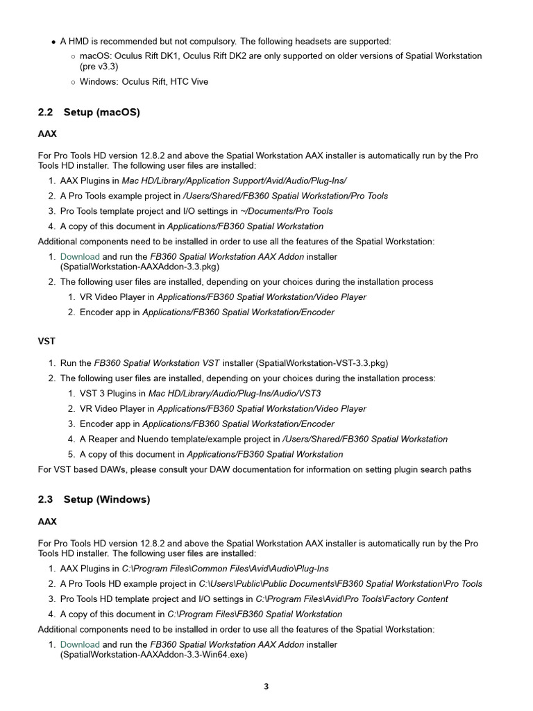 SpatialWorkstation - Guide (Arrastrado) 5 | PDF | Installation ...