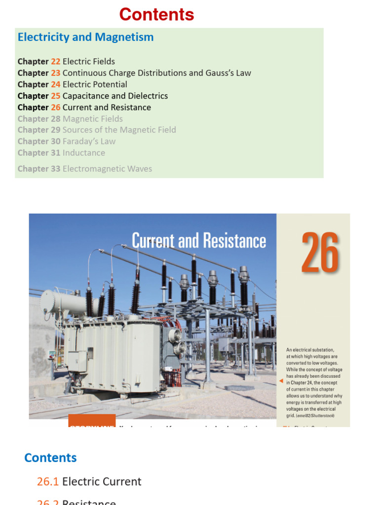 PHY2 - Chapter 26. Current and Resistance | PDF | Electrical Resistivity And Conductivity ...