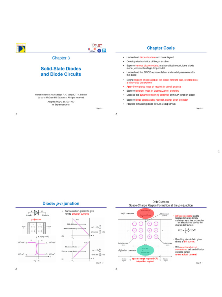 Chapter3 Diode DiodeCircuits LQHuy Sept21 | PDF | Rectifier | P–N Junction