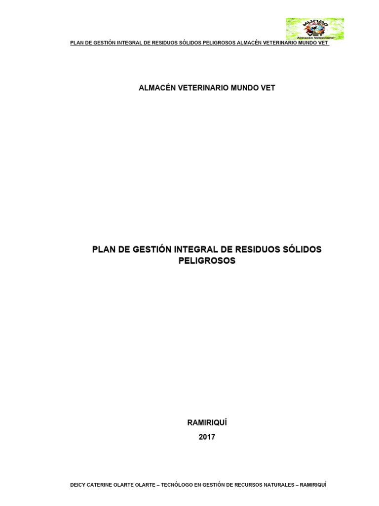 PGIRS | PDF | Residuos | Gestión de residuos
