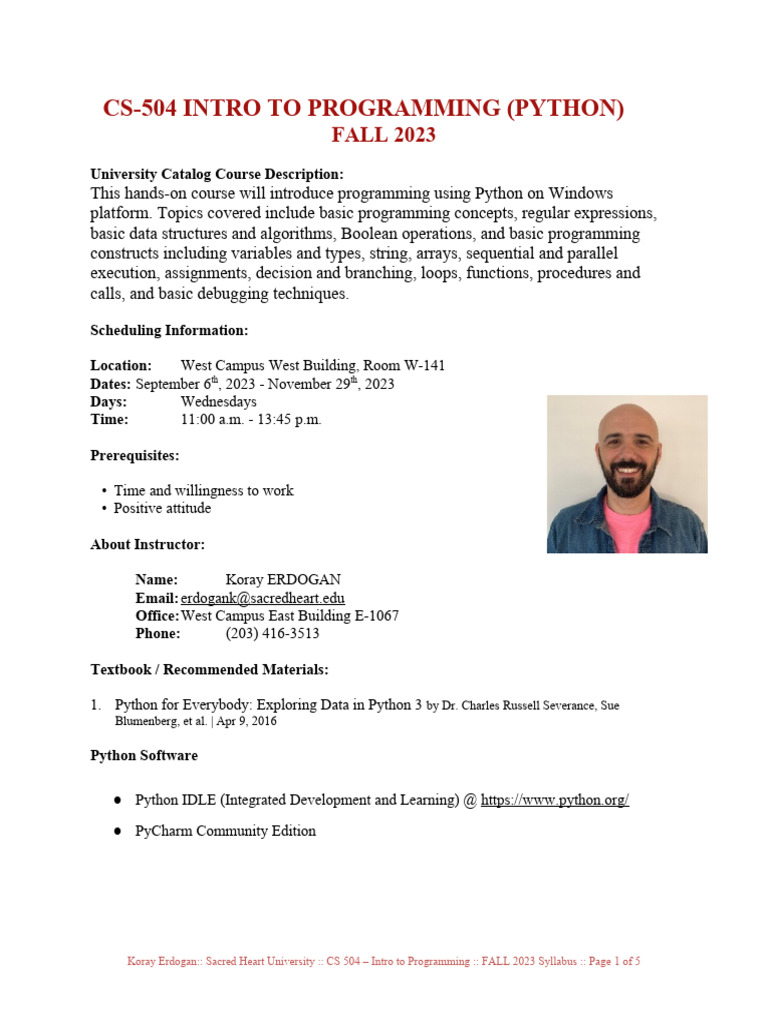 CS 504 B Erdogank 23fa | PDF | Computer Programming | Python (Programming Language)