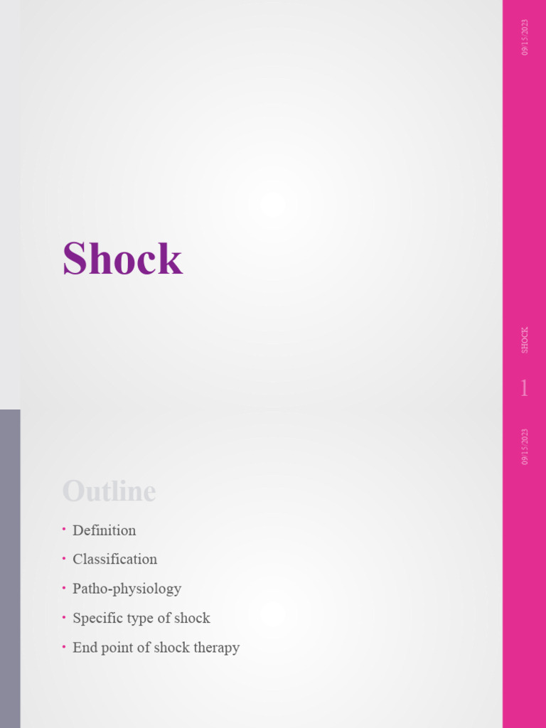 C1 Ho Shock | PDF | Shock (Circulatory) | Sepsis