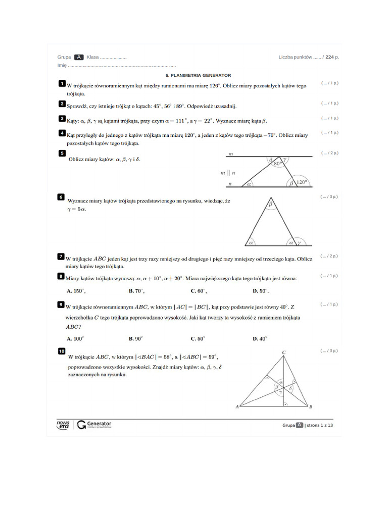 Planimetria Nowa Era | PDF