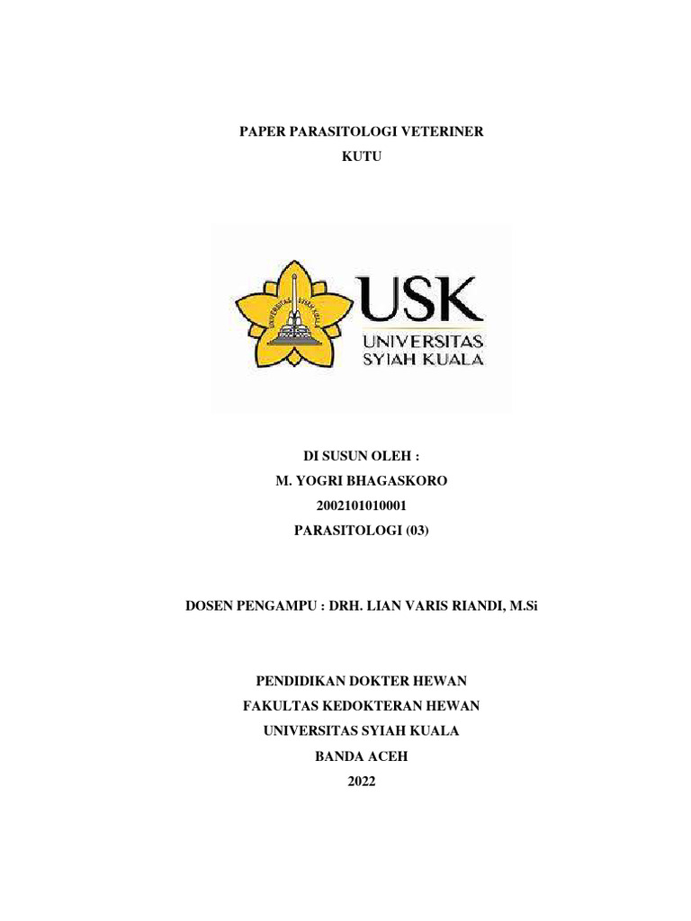 20-001 - M. Yogri Bhagaskoro - Kutu Pada Sapi (Haematopinus Euryternus ...
