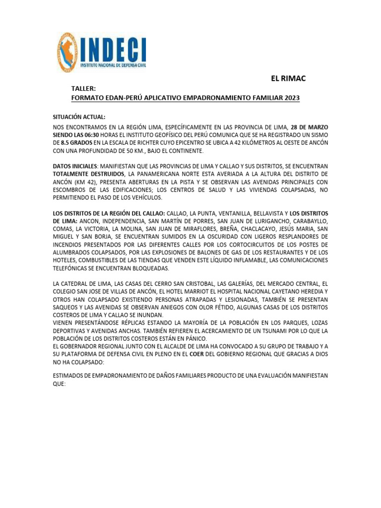 Casuística - El Rimac 2 | PDF | Lima | Sismología