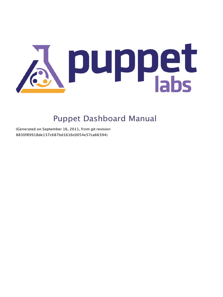 Puppet Dashboard 1.2 User Guide | PDF | Web Server | Internet & Web