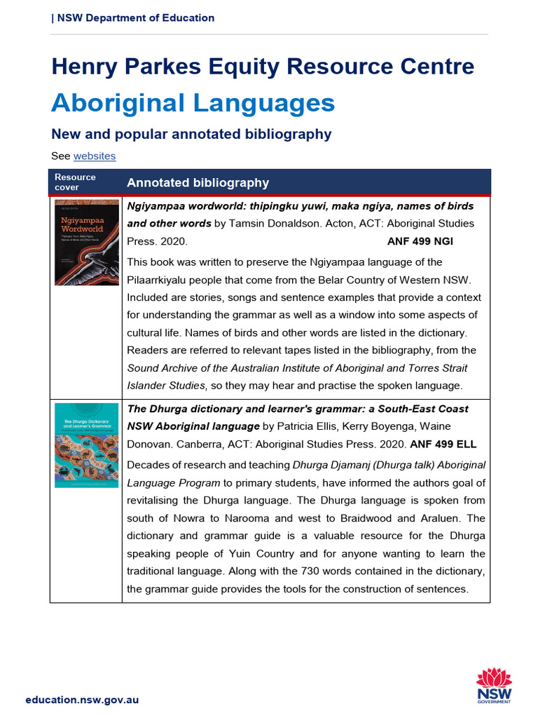 Uts Fass Tesol Aboriginal Languages | PDF | English Language ...