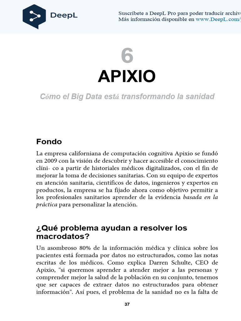 Caso Apixio Es | PDF | Big Data | Medicare (Estados Unidos)