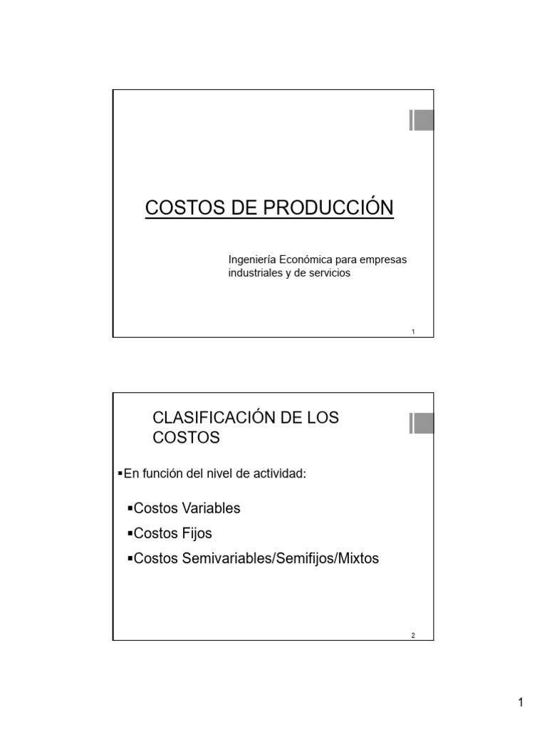 Presentación PPT Costos | PDF