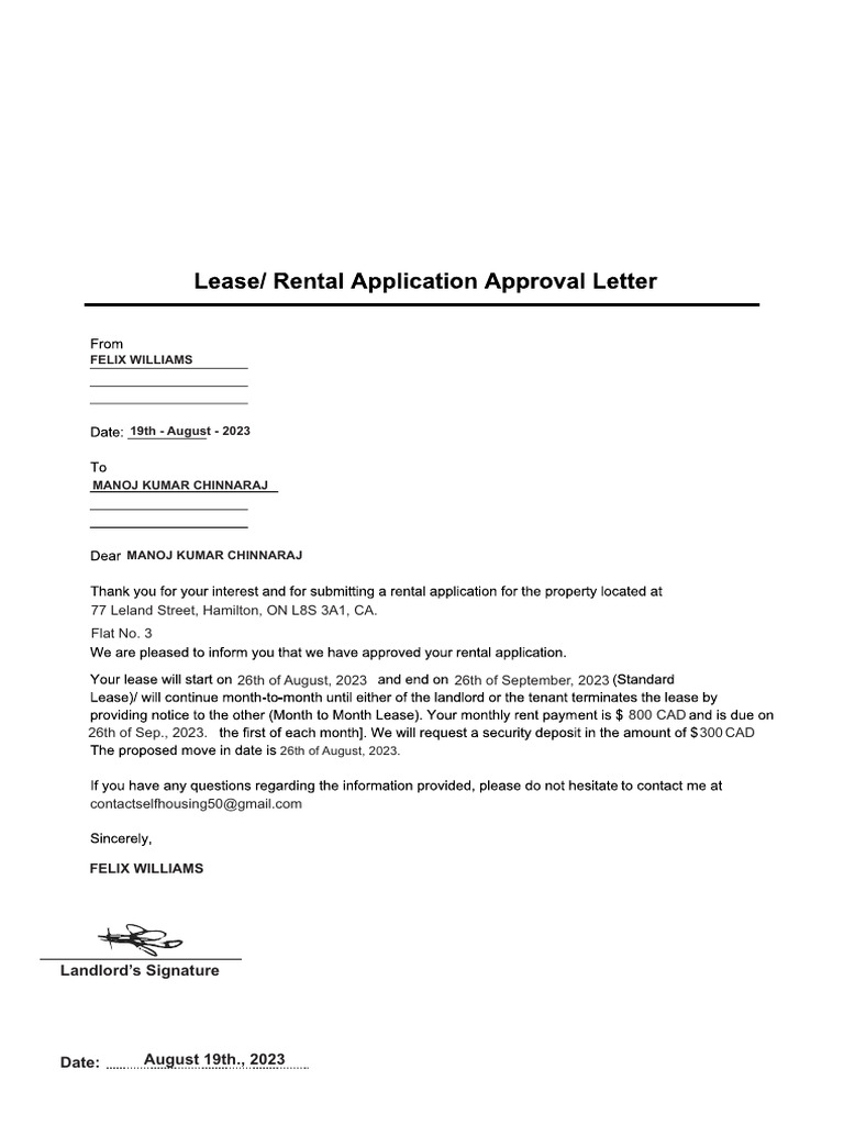 Approval Letter 1 | PDF