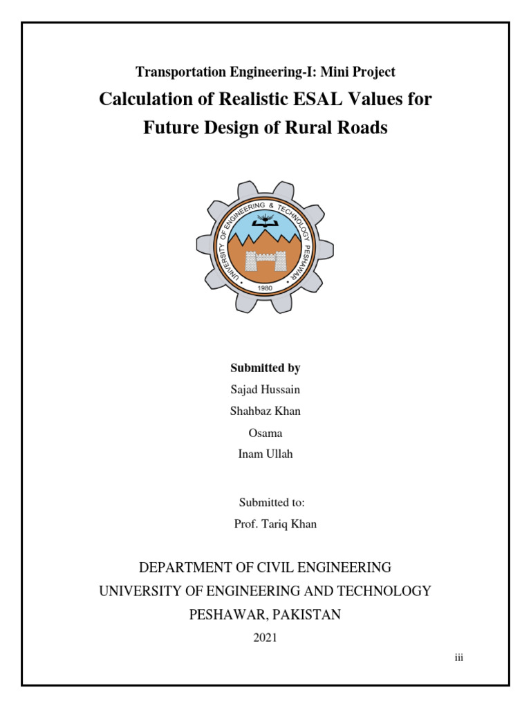 Transportation Engineering-I Mini Project | PDF | Road Surface | Road