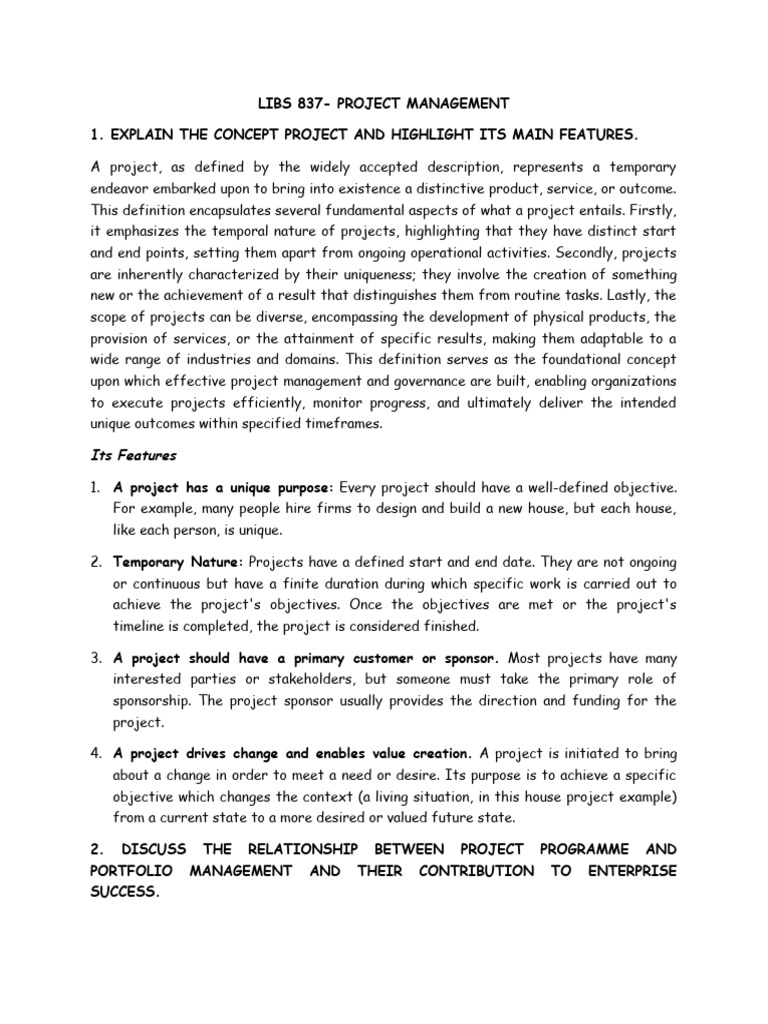 Libs 837 Project Management 1 | PDF | Net Present Value | Return On Investment