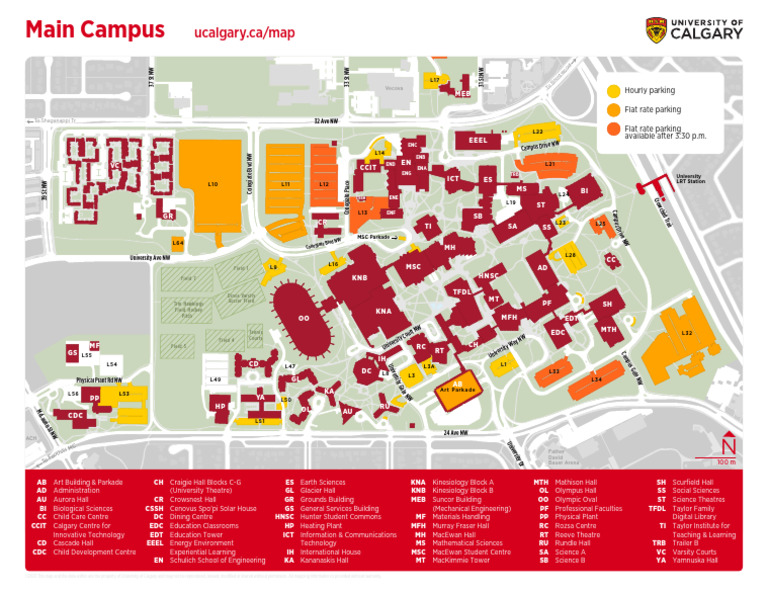 UCalgary Campus Map | Download Free PDF | Science