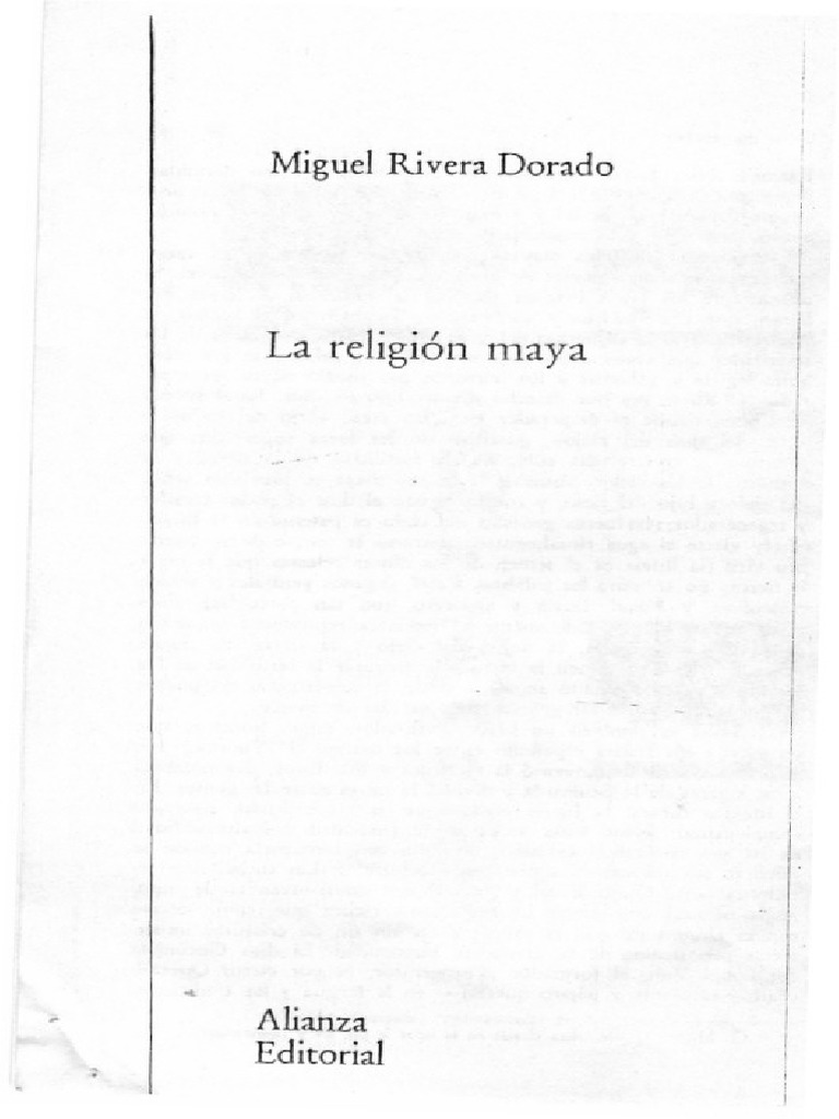 Denck 2 - Miguel Rivera Dorado - La Religion Maya | PDF