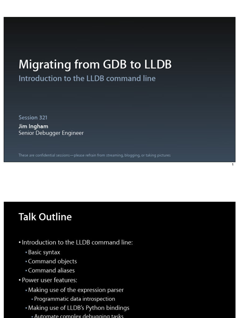 2011 Session 321 Migrating From Gdb To Lldb Pdf Regular Expression Parameter Computer