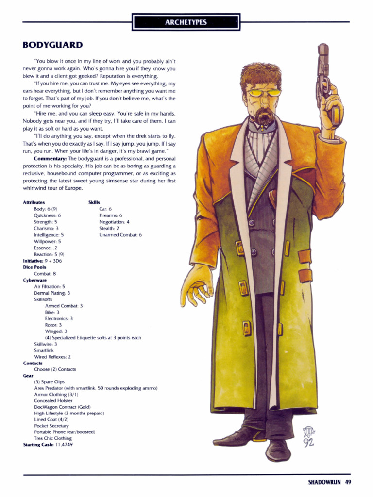 Shadowrun 2E Archetypes | PDF