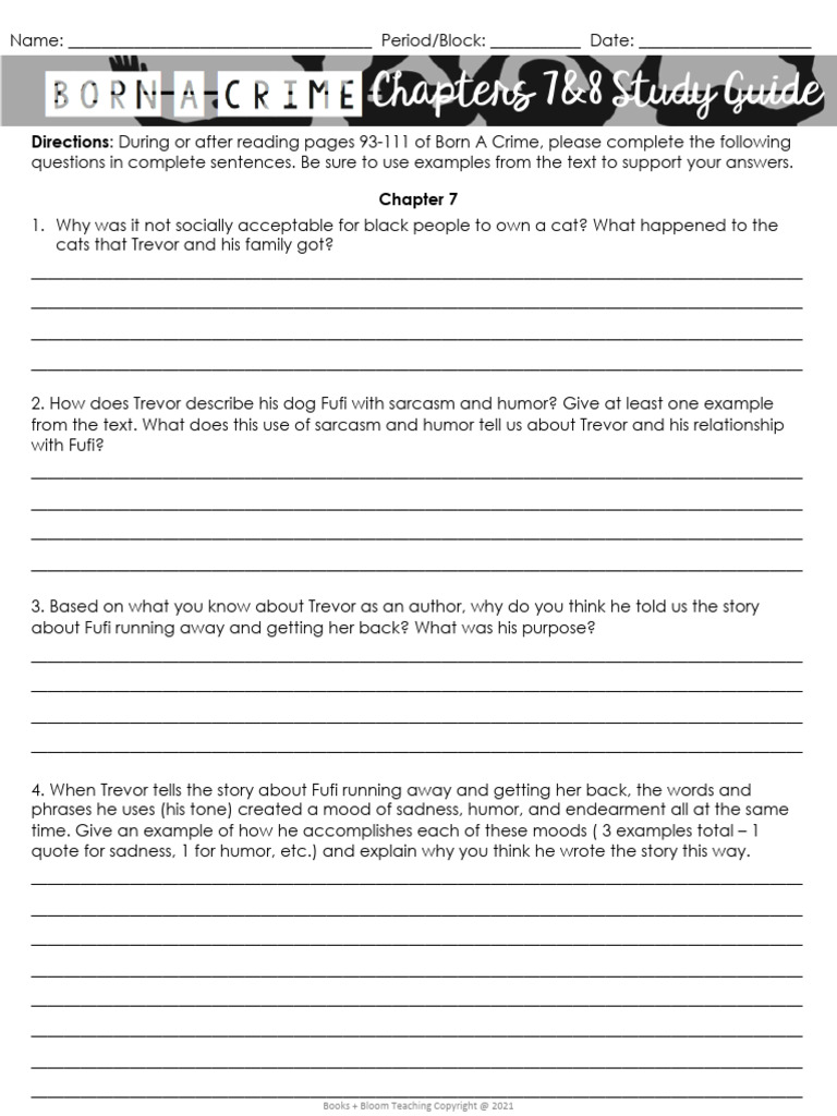 Chapter 7 8 Study Guide PDF | PDF | Humour