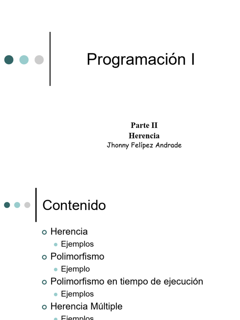 02 Herencia Pdf Herencia Programación Orientada A Objetos