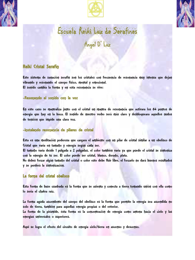 Manual Reiki Cristal Serafín | PDF | Sonido | Resonancia
