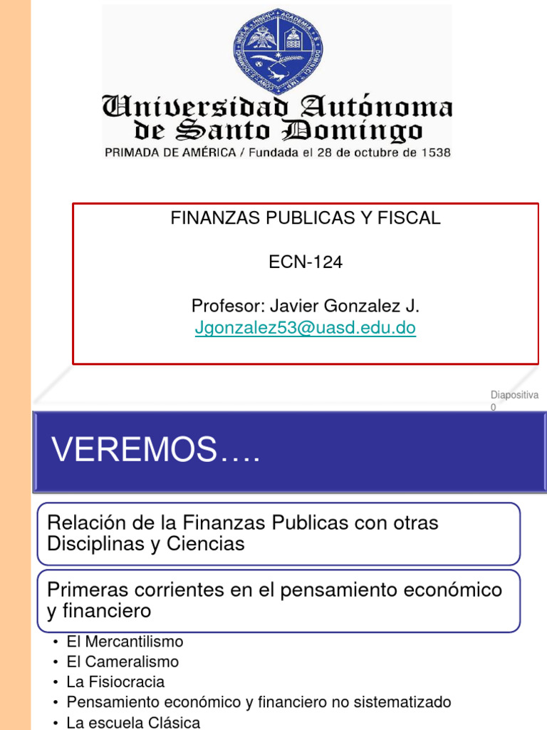 P-2-Tema I-Finanzas Publicas y Fiscal - ECN-124 | PDF | Historia del pensamiento económico ...
