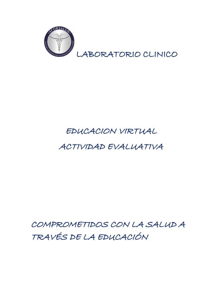 Actividad Evaluativa Laboratorio Clinico | PDF | Sangre | Leucocito
