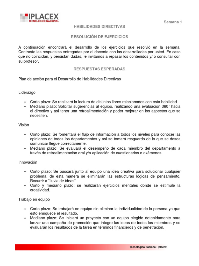 Respuestas Ejercicios Semana 1 | PDF Respuestas Ejercicios Semana 1 | PDF