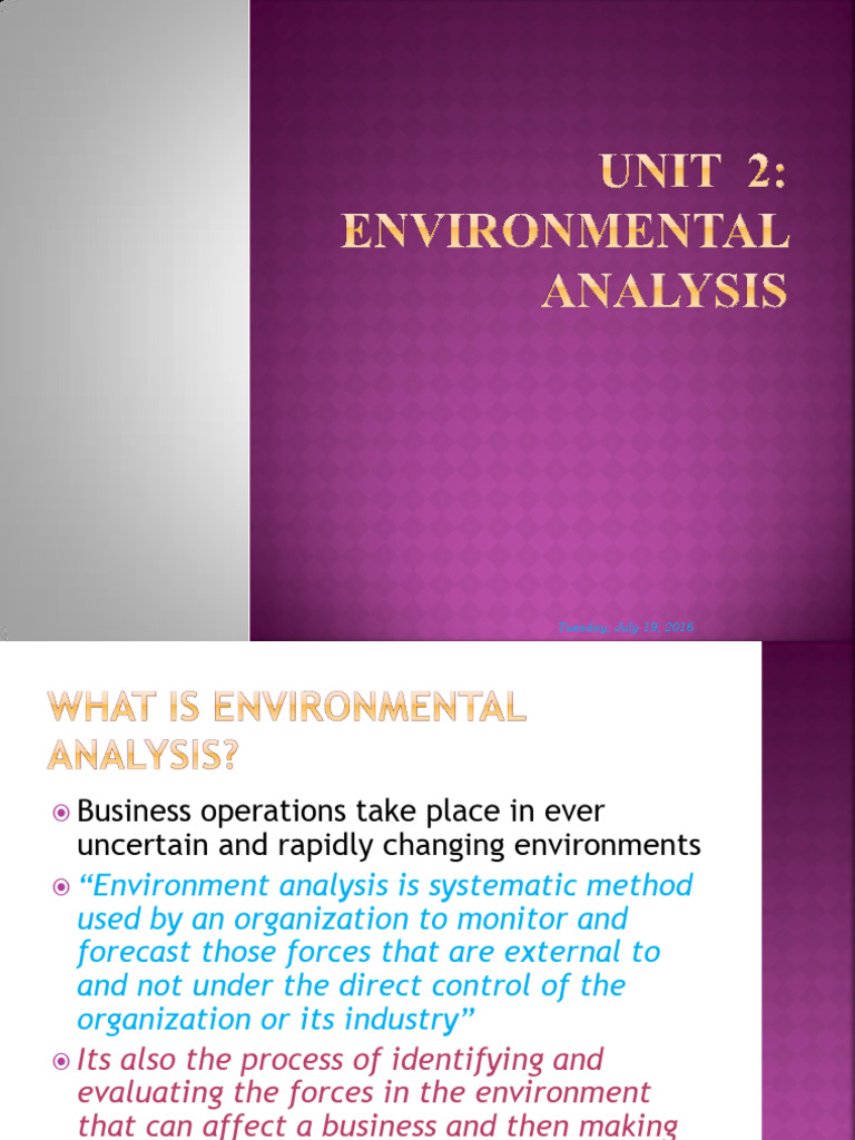 Unit 2 - Environmental Analysis Slides | PDF