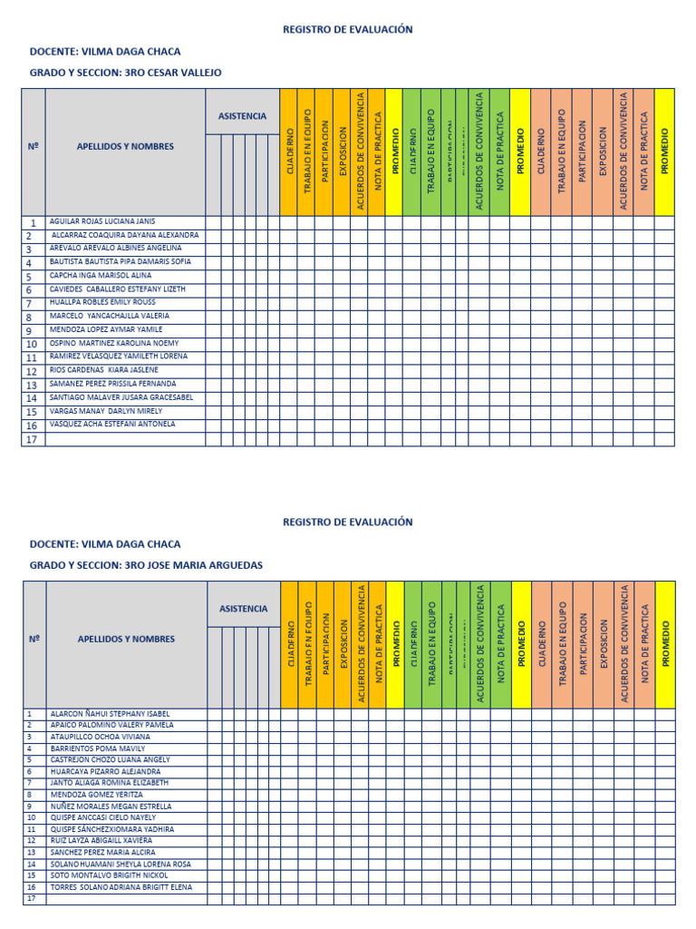 Registro Auxiliar Vilma . | PDF