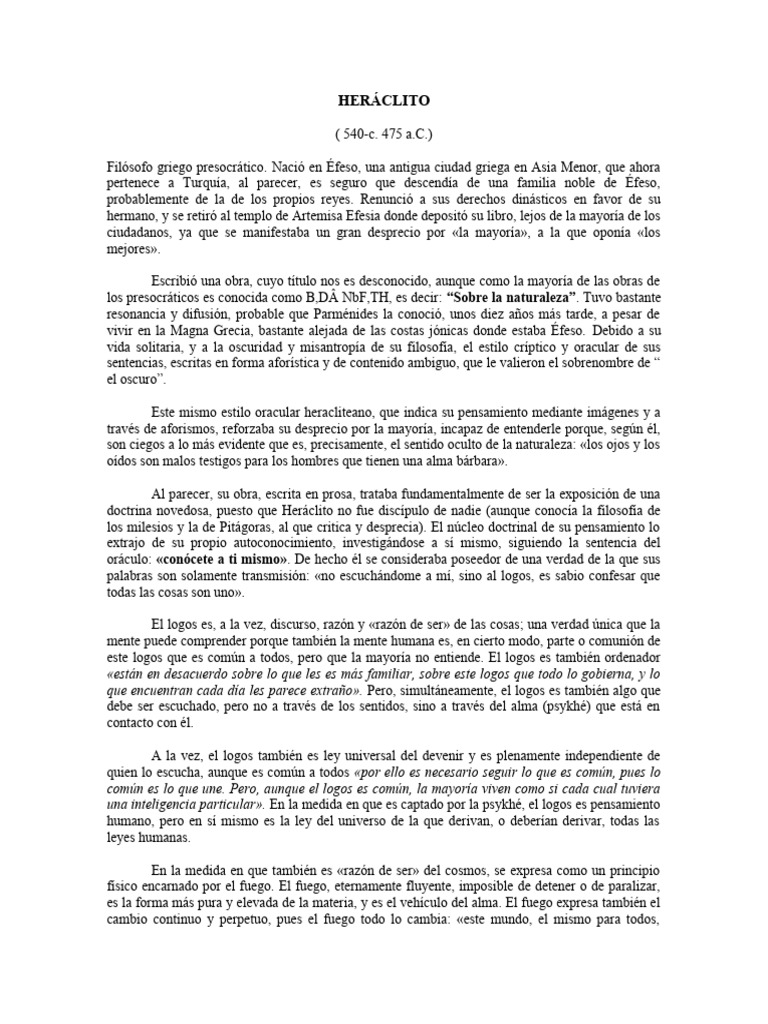 Heraclito Pdf Metafísica