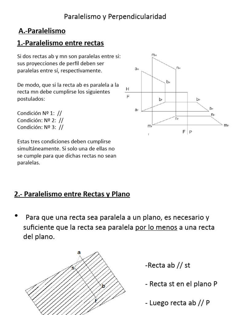 Paralelismo y Perpendicularidad en Geometría | PDF | Perpendicular | Línea (geometría)