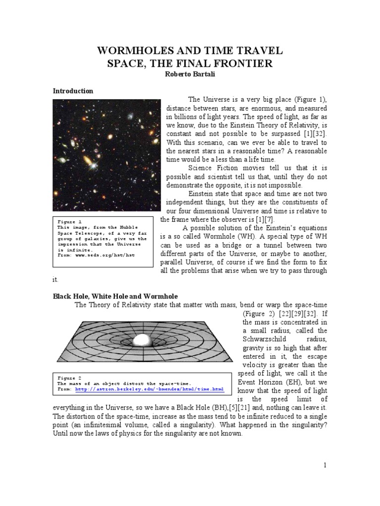 Wormholes and Time Travel | PDF