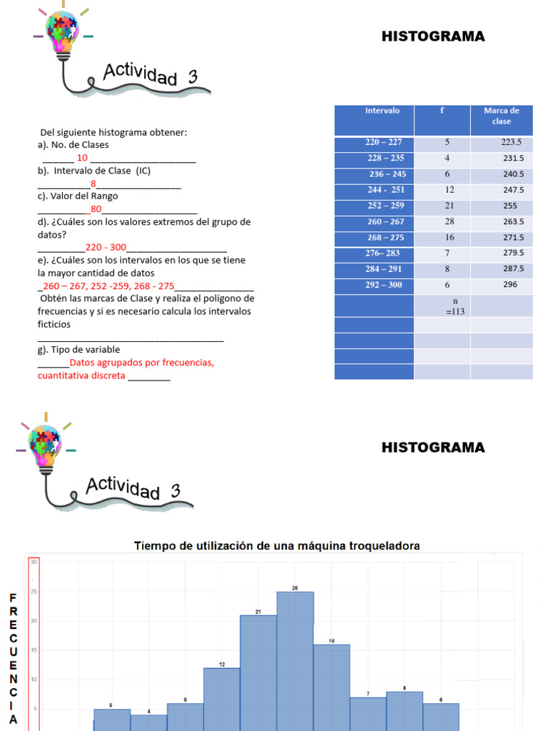 Histograma, Caso Practico | PDF