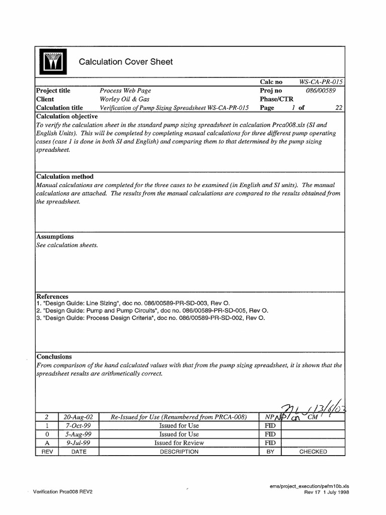 Pump Sizing | PDF