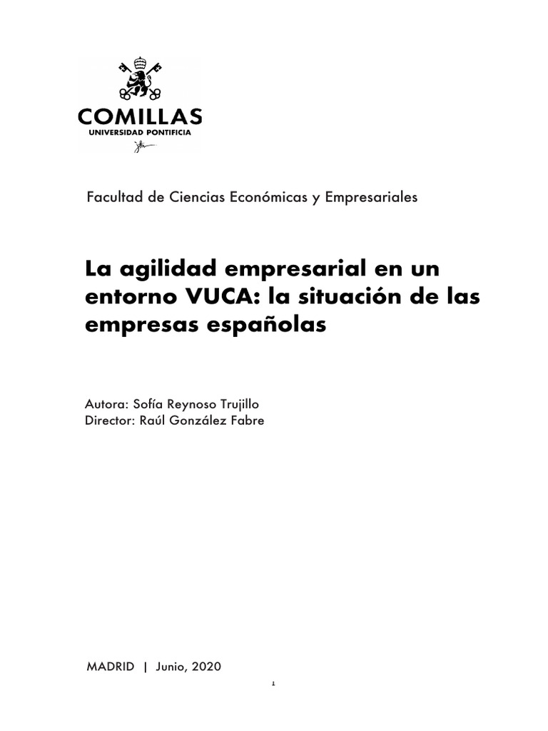 Agilidad Empresarial en España: Contexto VUCA | PDF | Toma de ...
