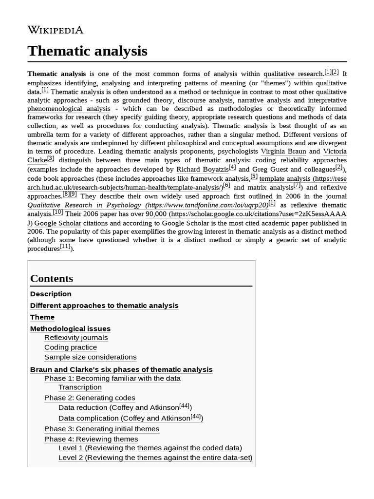 Thematic Analysis | PDF