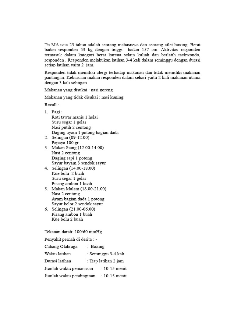 Formulir Atlet | PDF