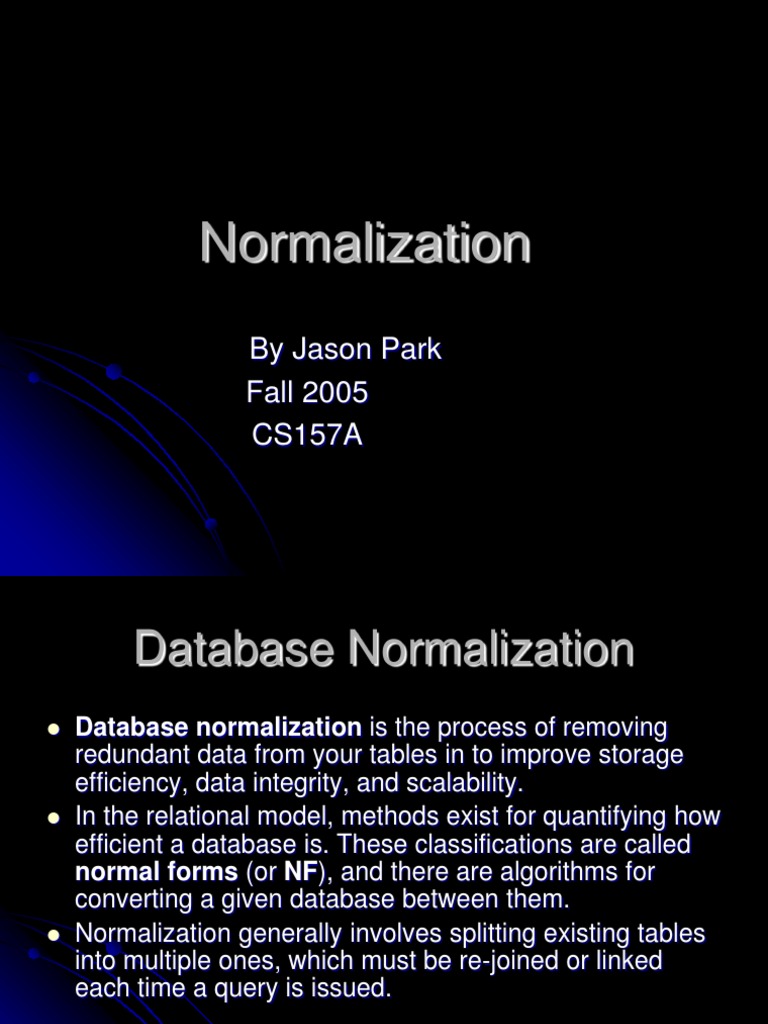 Jason Park Normalization | PDF