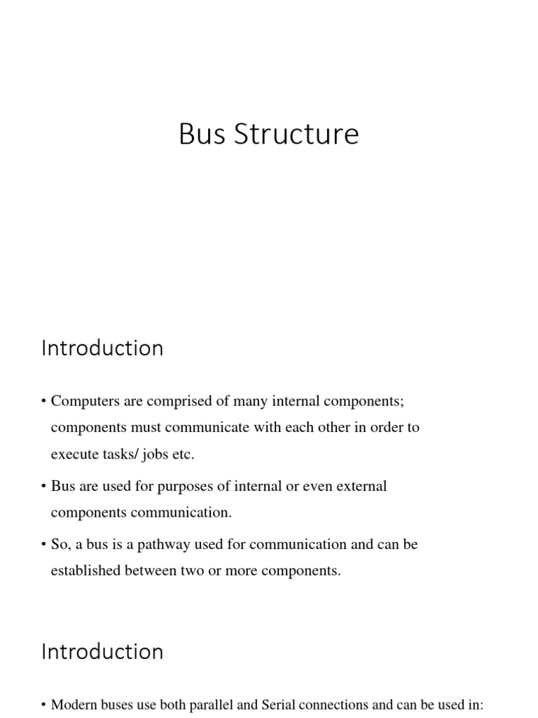 Unit 15 Bus Structure | PDF | Input/Output | Central Processing Unit