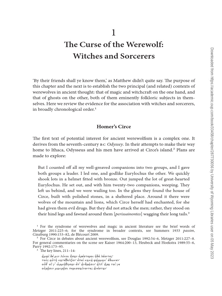 The Curse of The Werewolf Witches and Sorcerers-Chapter-2 | PDF ...