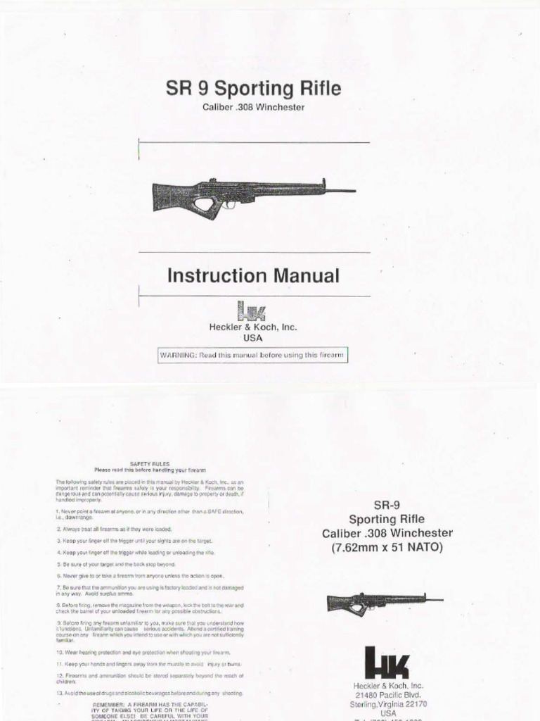 HK sr9 | Download Free PDF | Cartridge (Firearms) | Gun Barrel