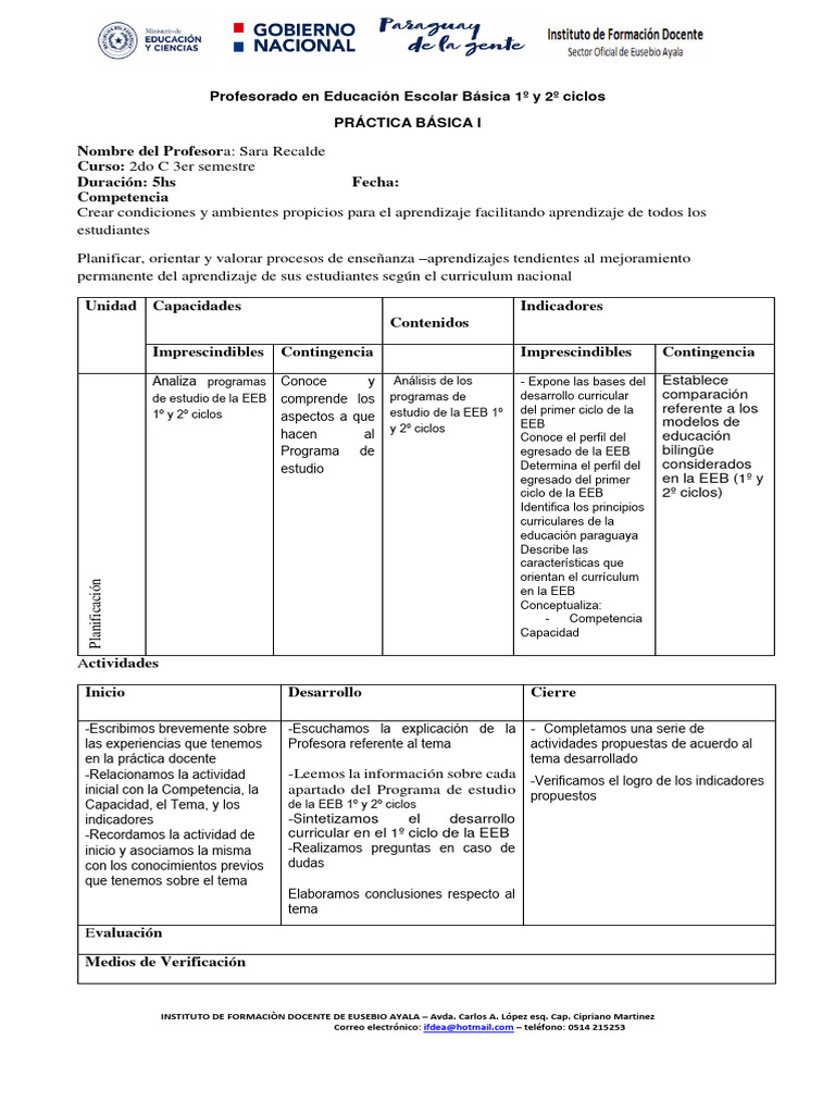 Clase 3 Análisis de Los Programas de EEB-1º y 2º Ciclos | PDF | Plan de ...